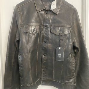 PRPS | Jackets & Coats | Trucker Leather Jacket | Poshmark